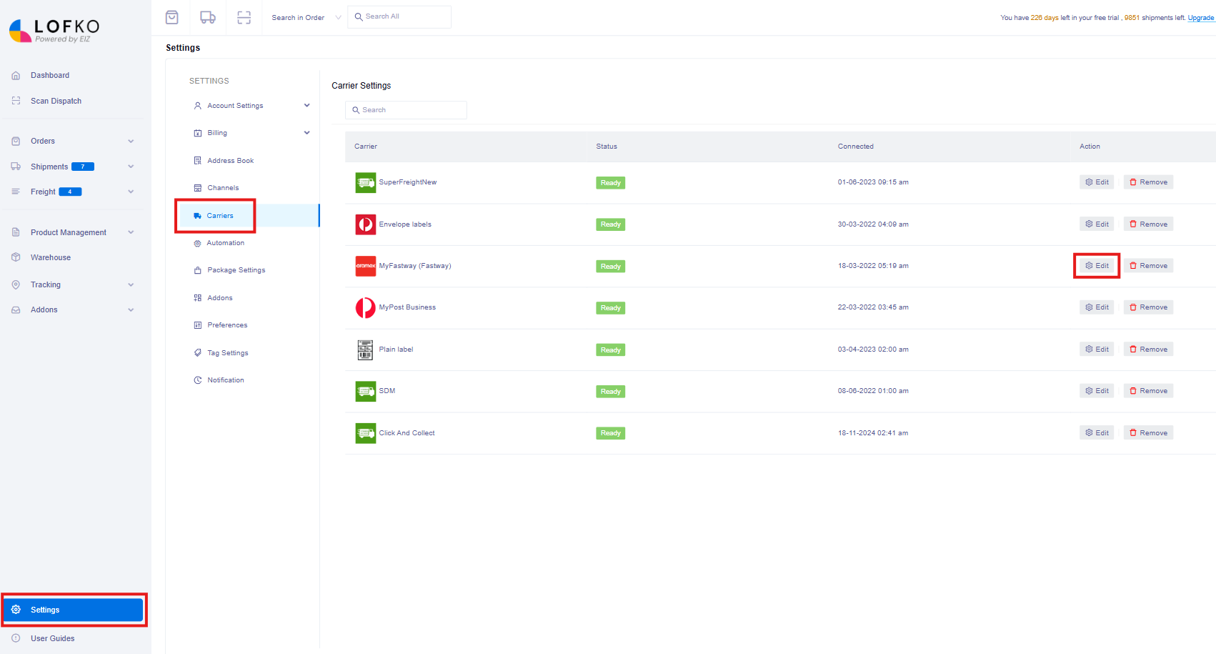 How to add the SKU or SRN on a shipping label – EIZ Docs
