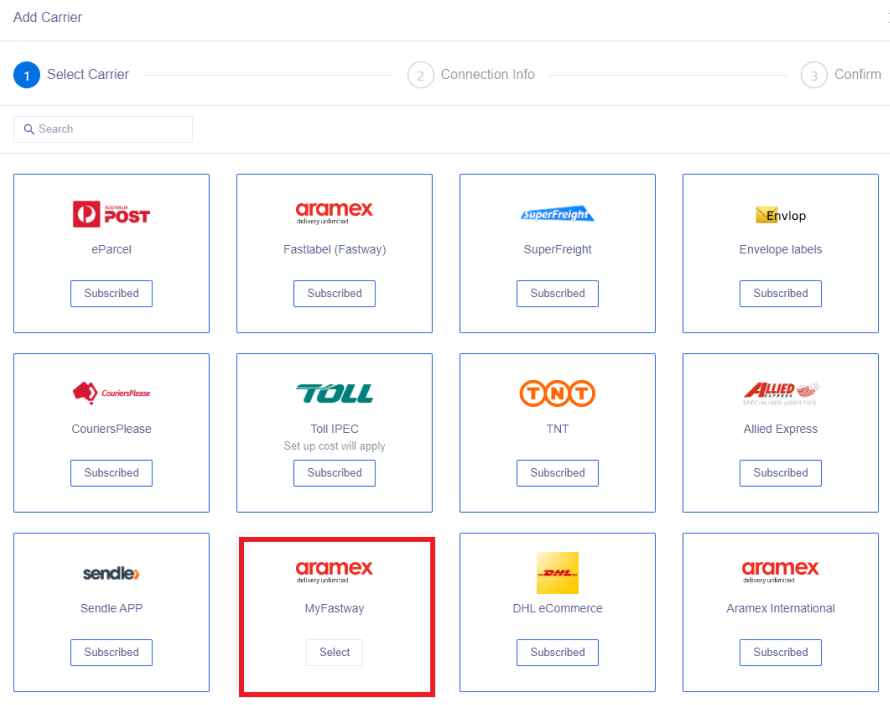 How to setup MyFastway on EIZ Fulfillment – EIZ Docs