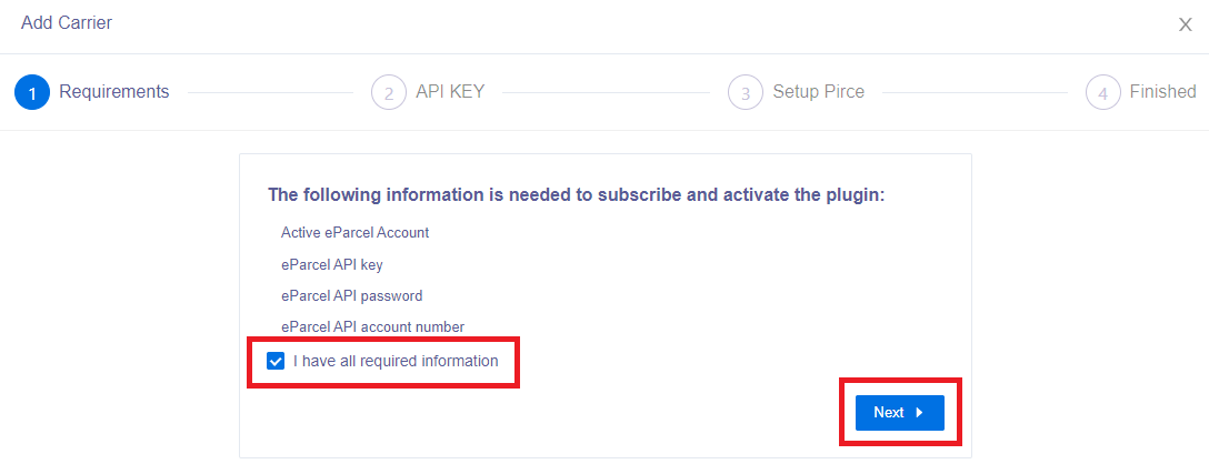 How to integrate eParcel – EIZ Docs