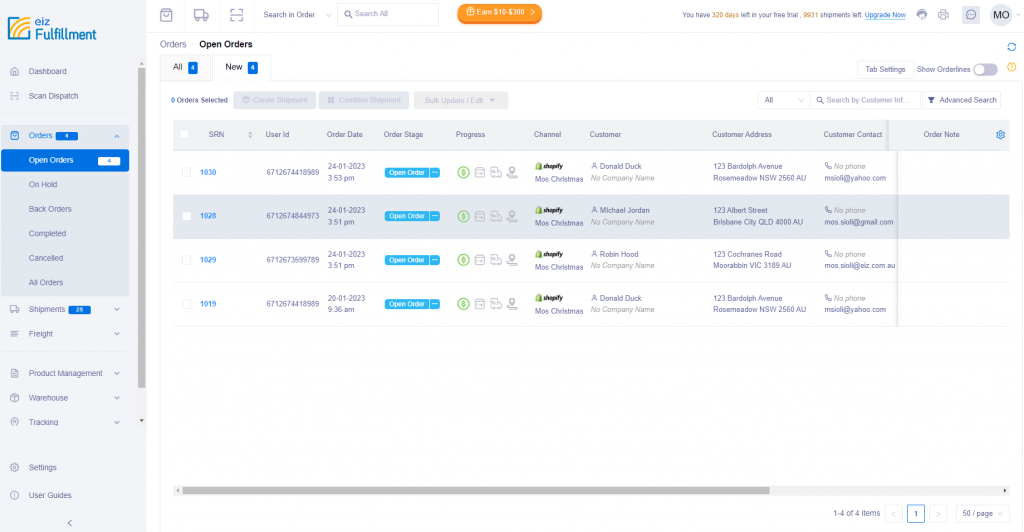 How to use the Orders function – EIZ Docs