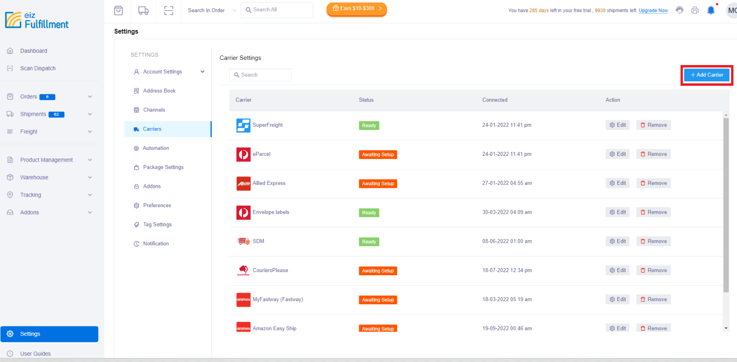 How to setup MyPost Business on EIZ Fulfillment – EIZ Docs