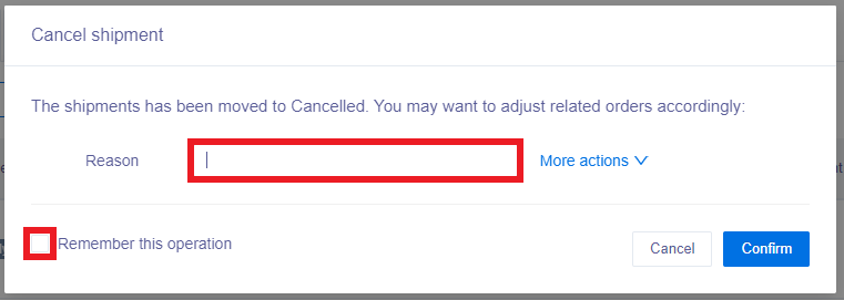 How to cancel a shipment – EIZ Docs