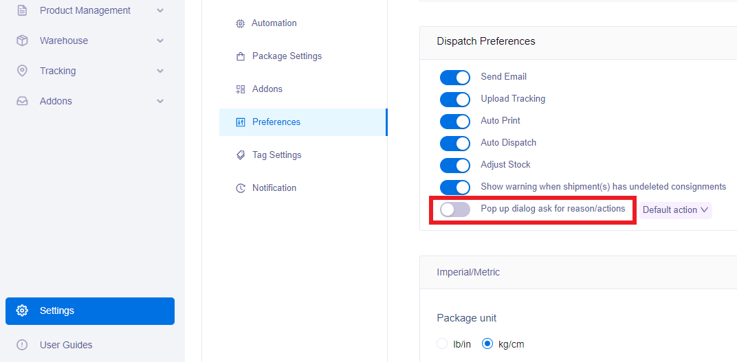 How to cancel a shipment – EIZ Docs
