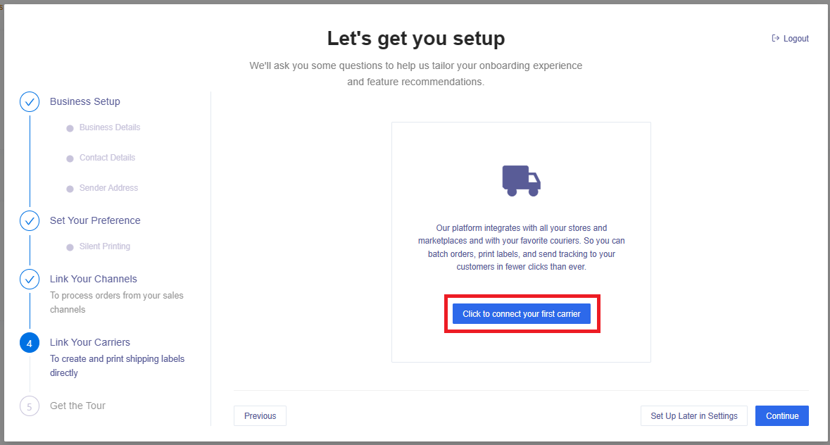 Self-Onboarding with Shipmarvel – EIZ Docs